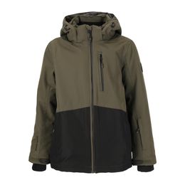 WHISTLER Sportjacke 'Drizzle' Jungen Gr&ouml;&szlig;e 128 khaki / dunkelgr&uuml;n / schwarz