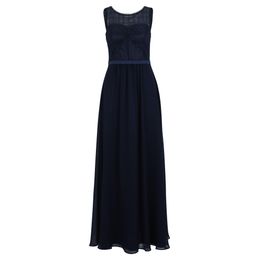 Vera Mont Abendkleid mit Spitze Damen Gr&ouml;&szlig;e 30 nachtblau Winterkleid