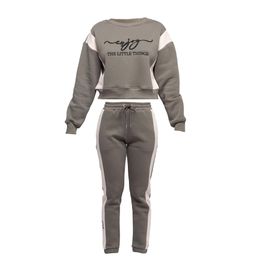 Tom Barron Jogginganzug Damen Gr&ouml;&szlig;e M beige / oliv / schwarz