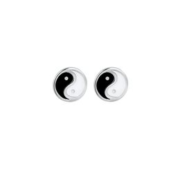 Elli Ohrringe 'Yin und Yang' Damen Gr&ouml;&szlig;e One Size schwarz / silber / wei&szlig;