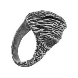 Akitsune Ring 'The Rock' Herren Gr&ouml;&szlig;e 52 silber