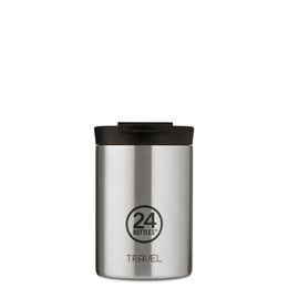 24Bottles Trinkflasche 'Travel Tumbler Basic 350' Herren Gr&ouml;&szlig;e XS/XL schwarz / silber