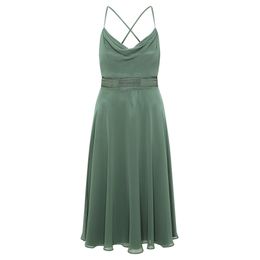 Vera Mont Cocktailkleid mit Wasserfallausschnitt Damen Gr&ouml;&szlig;e 40 gr&uuml;n