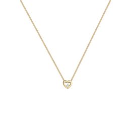 Elli DIAMONDS Halskette 'Herz' Damen Gr&ouml;&szlig;e 45 gold / wei&szlig;