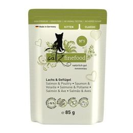 Catz Finefood Nassfutter Katze Classic Kitten No. 05 Lachs und Geflügel 64x85 g