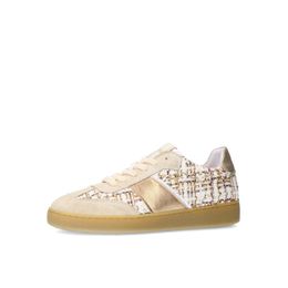 Manfield Sneaker Damen Gr&ouml;&szlig;e 38 beige / gold / rot / wei&szlig;
