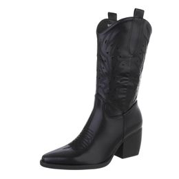Ital-Design Stiefel 'Western' Damen Gr&ouml;&szlig;e 40 schwarz Winterschuhe