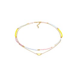 Elli Kette Damen Gr&ouml;&szlig;e 36 hellblau / gelb / gold / rosa