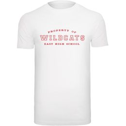 F4NT4STIC T-Shirt 'Disney High School Musical The Musical Property Of Wildcats' Herren Gr&ouml;&szlig;e 4XL rot / wei&szlig;