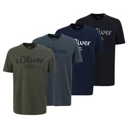 s.Oliver T-Shirt Herren Gr&ouml;&szlig;e S blau / dunkelgrau / dunkelgr&uuml;n / schwarz