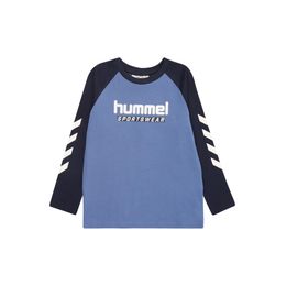 Hummel Sportshirt Jungen Gr&ouml;&szlig;e 98/104 blau / navy / wei&szlig;