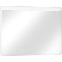 Hansgrohe Xarita Lite Q Spiegel 54959700 mit horizontaler LED-Beleuchtung, mattweiß, B 1000 x H 700 x T 30 mm, 10 W