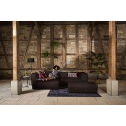 Ecksofa W.Schillig "around-the-block, modern und elegant, bequem, L-Form", braun (mocca z69), B:300cm H:66cm T:164cm, Longlife Xtra-Leder Z69: Das feinnarbige, gedeckte Softleder Z69 besticht durch seine au&szlig;ergew&ouml;hnliche Weichheit im trendigen &raquo;Vintage-Look&laquo;, Hautst&auml;rke 0, 9 - 1, 1 mm;Longlife fabric Flachgewebe T88 (100% Polyester), Sofas, Ecksofa, mit eleganter Biese, mit Federkern