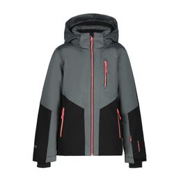 Skijacke Icepeak "K SKIJACKE LANETT", Kinder, Gr. 152, schwarz, Softshell, Obermaterial: 100% Polyester, sportlich, gerade hüftbedeckend, Langarm verstellbar abgestepptes Bündchen mit verstellbarem Klettverschluss, Jacken, mit dezenten Logoschriftzügen