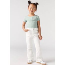 Bootcut-Jeans LEVI'S KIDS "LVG 726 HIGH RISE FLARE JEAN", Mädchen, Gr. 10 (140), N-Gr, sugar swizzl, Denim/Jeans, Obermaterial: 98% Baumwolle, 2% Elasthan, casual, bootcut fit, Jeans, for GIRLS