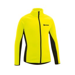 Fahrradjacke Gonso "Moritz", Kinder, Gr. 128, gelb (neongelb), 100% Polyester, Jacken, Wasserabweisend, hohe Wärmeisolation, strapazierfähig