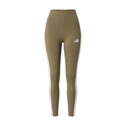 adidas Sportswear Sporthose 'Essentials' Damen Gr&ouml;&szlig;e S oliv / wei&szlig;