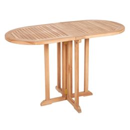Riess Ambiente riess-ambiente Balkontisch EMPIRE TEAK - 120cm natur Teakholz klappbar Gartentisch Outdoor massiv
