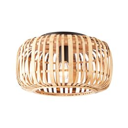 Brilliant Lampe, Woodrow Deckenleuchte 1flg hellbraun, Metall/Bambus, 1x A60, E27, 60W,Normallampen (nicht enthalten)