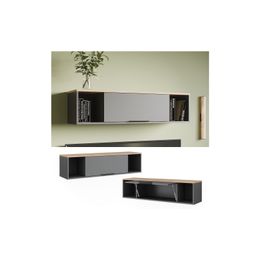 VICCO Wandregal Betti Anthrazit Sonoma 120 x 30 cm