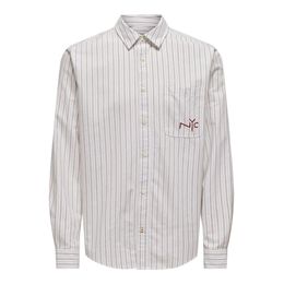 Only & Sons Only & Sons Hemd 'ONSDrake' Herren Größe XS cappuccino / dunkelrot / naturweiß