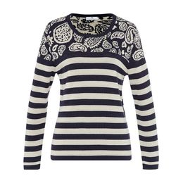 Peter Hahn - Rundhals-Pullover, mehrfarbig, Gr. 36 / S - Baumwolle