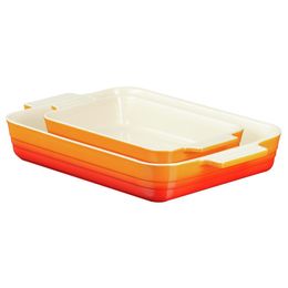 Le Creuset Auflaufform 2er-Set 32cm & 26cm Ofenrot KLASSIK