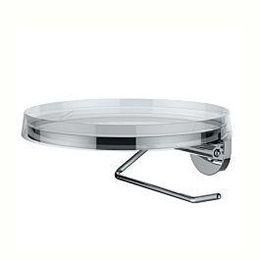 Laufen Kartell Papierhalter H3843320040001 185 x 185 mm, mit Deko Disc in kristallklar