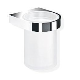 HEWI System 800 Becher 8000411045 Kristallglas satiniert, mit Halter verchromt