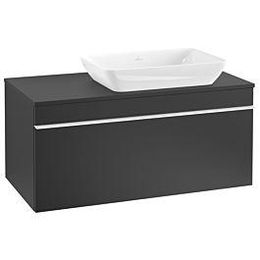 Villeroy & Boch Villeroy und Boch Venticello Waschtisch-Unterschrank A94802PD 95,7 x 43,6 x 50,2 cm, Waschtisch rechts, Griff White, Black Matt Lacquer