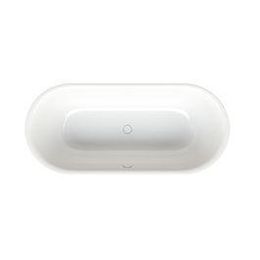 Bette BetteLux Oval Silhouette Badewanne 3466-000CFXXS weiß, 180x80x45cm, freistehend