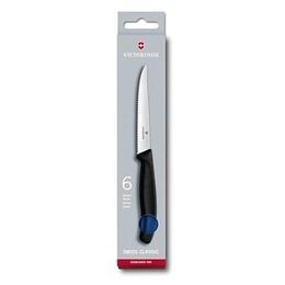 6 Victorinox Steakmesser Swiss Classic silber, blau, Klinge: 11,0 cm