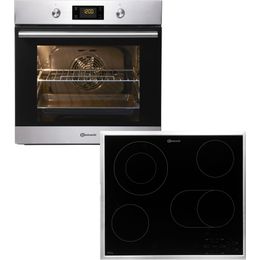 Bauknecht Backofen-Set "BAKO VULCANO", Energieeffizienz: A+ (A+++-D), silber (edelstahlfarben), Herdsets, PowerHeißluft