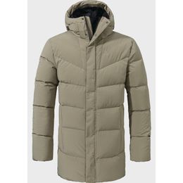 Schöffel Langjacke SCHÖFFEL "Urban Down Coat Style Cers MNS", Herren, Gr. 56, braun (4725, braun), Oberstoff : 90% Polyester 10% Elasthan (Coating: Polyurethan) Futter : 100% Polyester Futter 2: 100% Polyester Füllung : 80% Daune 20% Federn, modisch, regular fit, hoch geschlossener Ausschnitt, Langarm, Jacken