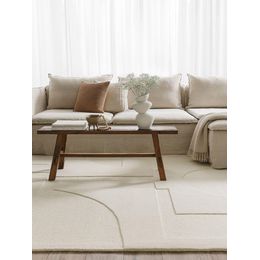 benuta Pure Wollteppich Logan Cream 120x170 cm - Naturfaserteppich aus Wolle