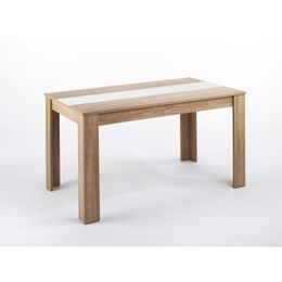 ByLiving Esstisch NORI, Breite 160 cm, Artisan Eiche (Eiche-Optik)/schwarz