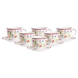 Ritzenhoff & Breker Ritzenhoff & Breker Milchkaffee Tassen mit Untertassen Shanti 350 ml 6er Set