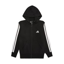 adidas Sportswear Sportsweatjacke 'Essentials' Jungen Gr&ouml;&szlig;e 176 schwarz / wei&szlig;