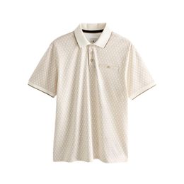 next Poloshirt Herren Gr&ouml;&szlig;e S beige / gold / wei&szlig;
