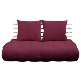 Schlafsofa KARUP DESIGN "Shinsano", bunt (bordeauxrot), B:140cm, Sofas