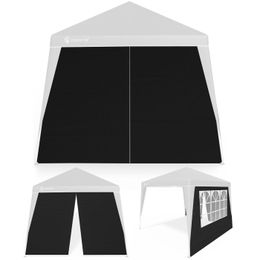 Casaria Seitenwand Faltpavillon Capri 2er-Set Schwarz 3x3m