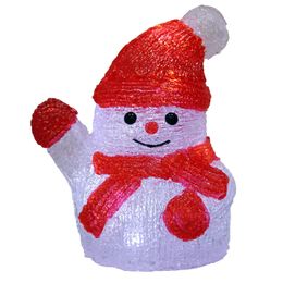 Deuba LED Acryl Figur Weihnachten Schneemann S
