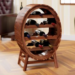 Casaria Weinregal 12 Flaschen Weinfass Design