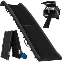 Cadoca Hunderampe Auto Schwarz 156x40x16cm klappbar