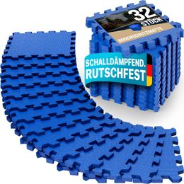 Monzana Bodenschutz-/Puzzlematten 32-tlg Blau 180x360x1cm