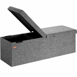 Casaria Sitzbank Dunkelgrau 115x38x38cm mit Klappdeckel