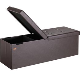 Casaria Sitzbank Braun 115x38x38cm mit Klappdeckel