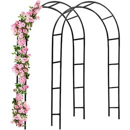 Gardebruk Rosenbogen 2er-Set Schwarz 240x37x140cm