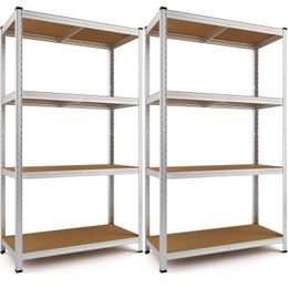 Monzana Schwerlastregal 2er-Set 170x75x30cm verzinkt 280kg