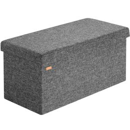 Casaria Sitzbank Dunkelgrau 80x40x40cm MDF faltbar